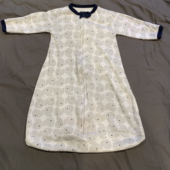 Pajamas | Zippered Sleep Sack Grey And White Elephants 3 Months | Poshmark